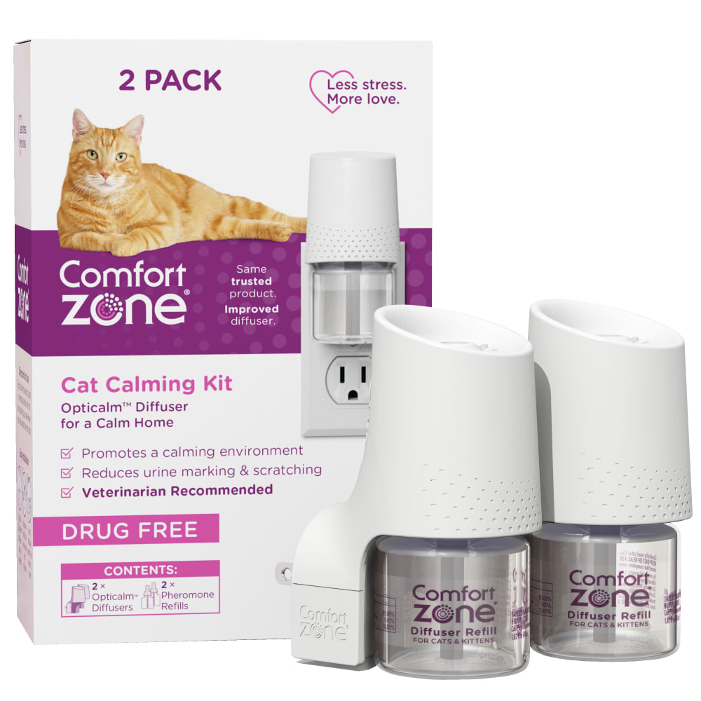 Comfort Zone Cat Calming Diffuser Kit 2-Pack