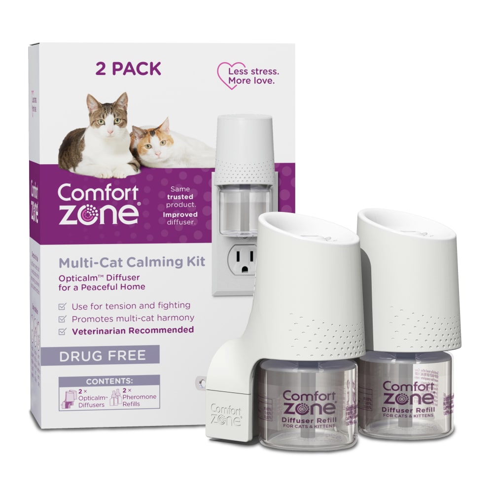 Comfort Zone Cat Multi-Cat Calming Diffuser Kit 2-Pack