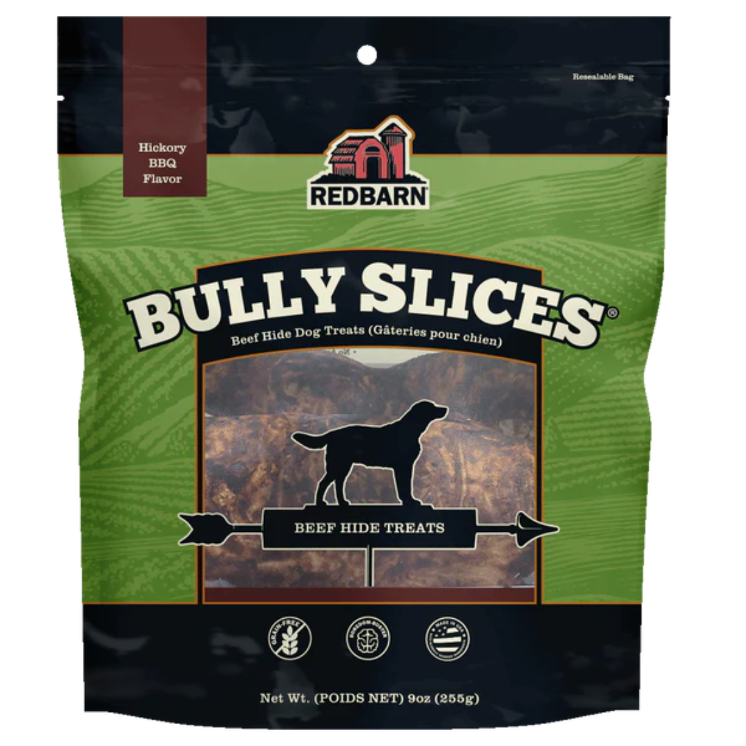 Redbarn Bully Slices Hickory BBQ Flavor Beef Hide Dog Treats 255g