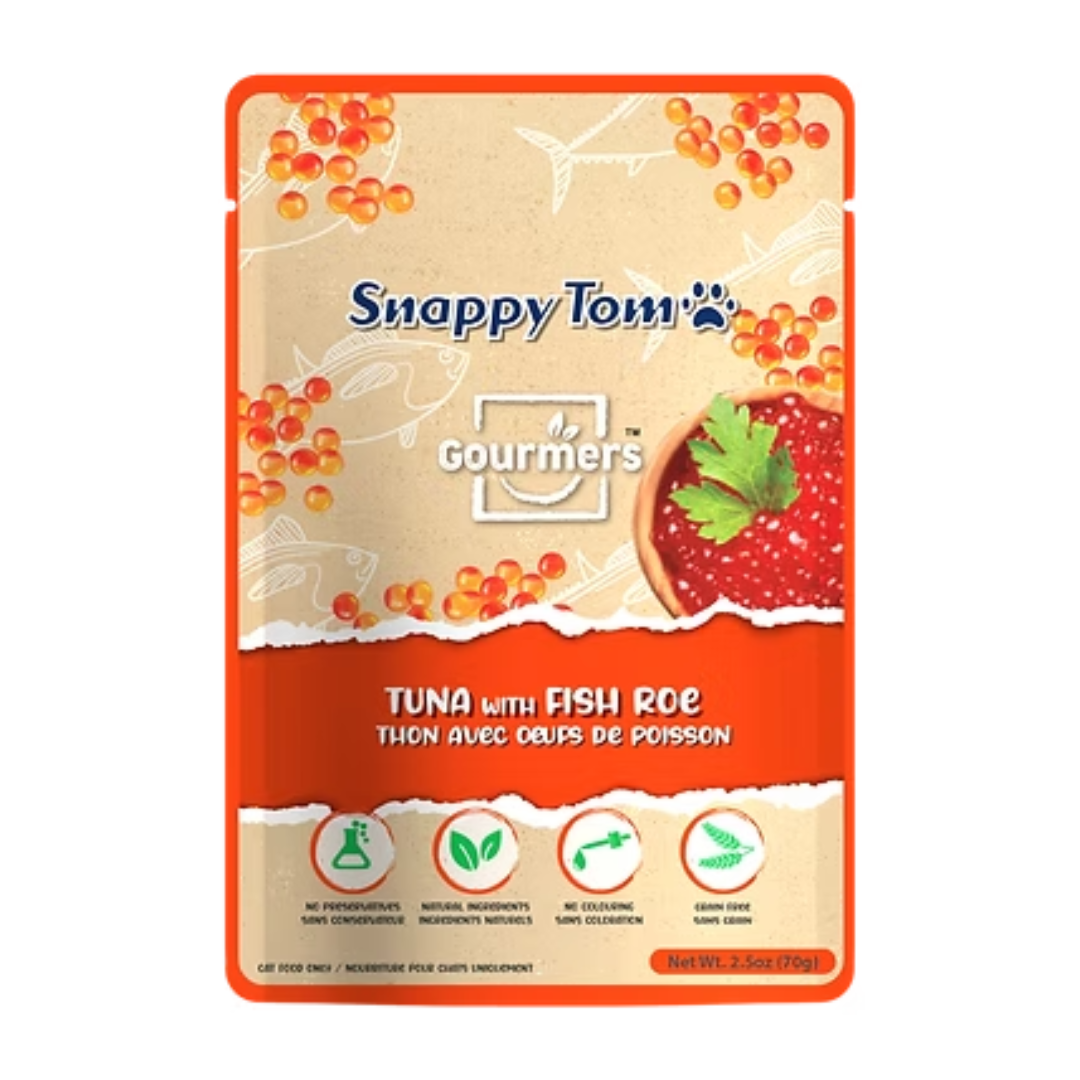 Snappy Tom Gourmers Tuna with Fish Roe Cat Food Topper 70g