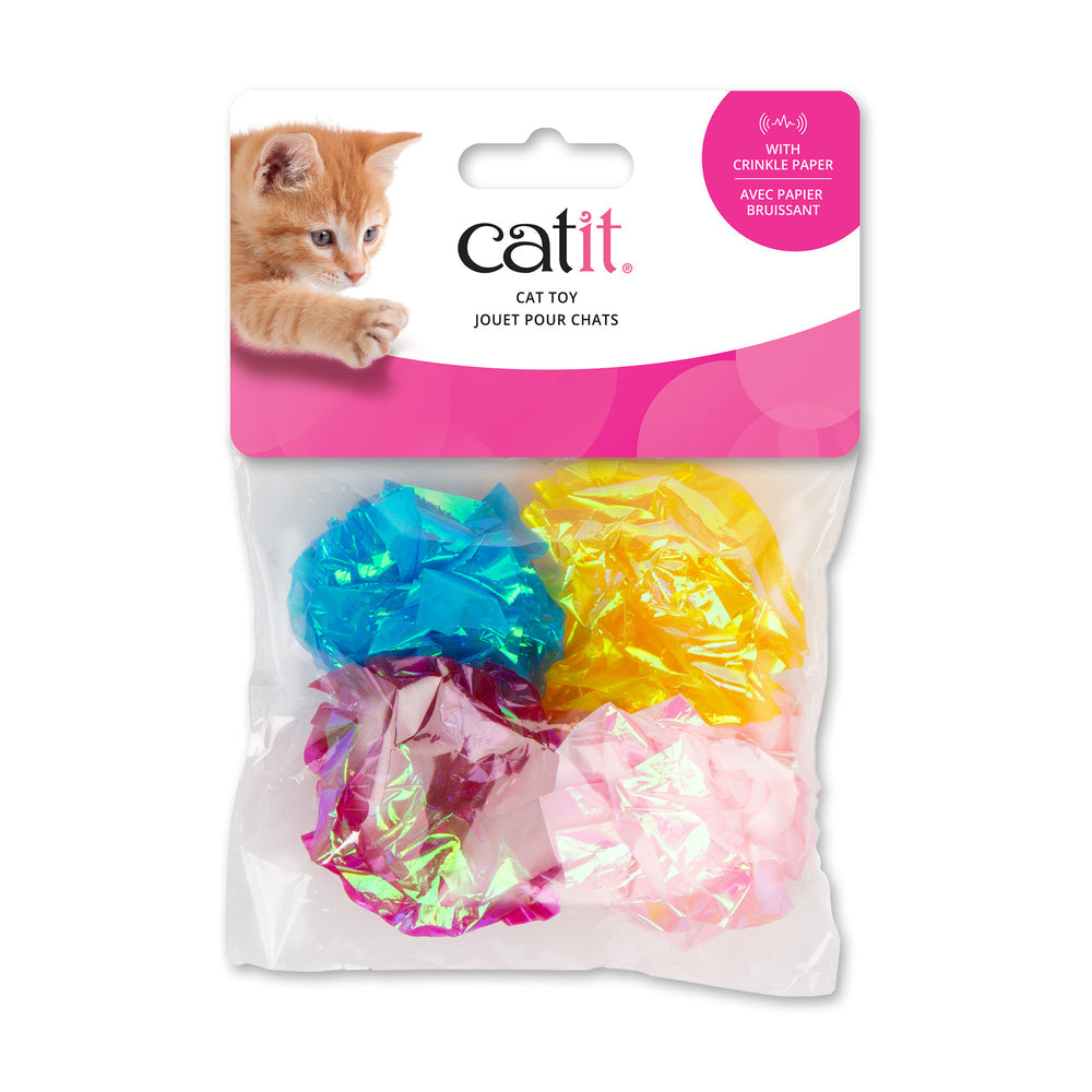 Catit Crinkle Paper Balls Cat Toy 4-Pack