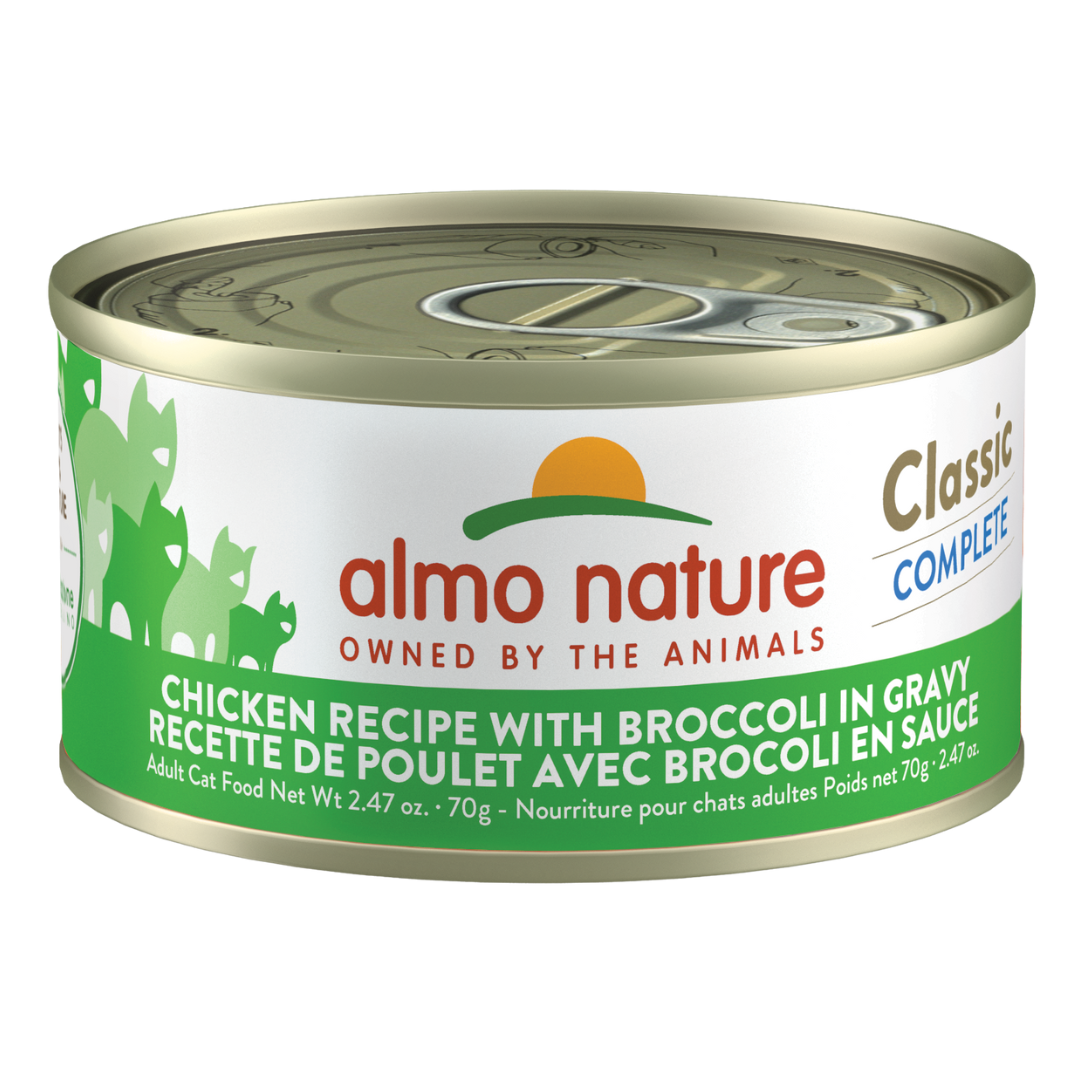 Almo Nature Classic Complete Chicken Recipe with Broccoli in Gravy Wet ...